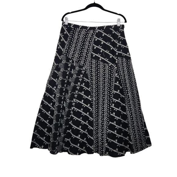 JM Collection | Skirts | Vintage Y2k Midi Skirt Embroidered Floral ...